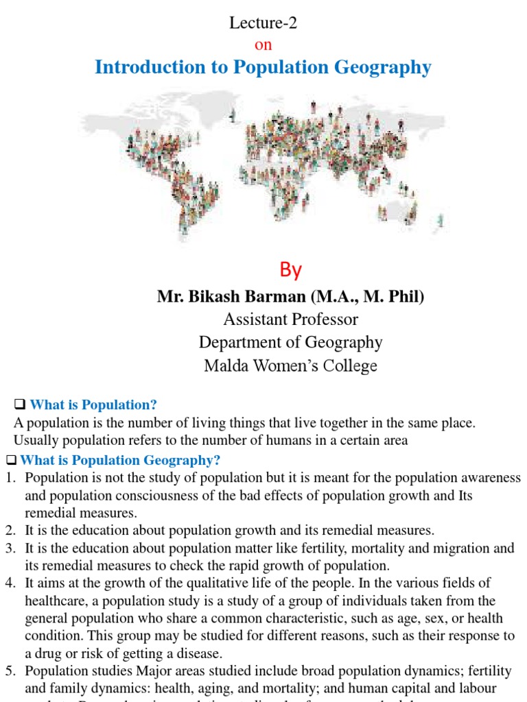 Introduction To Population Geography2021-03-10Introduction To ...