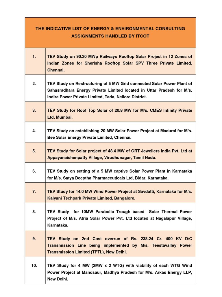 Energy & Environmental Assignments | PDF | Solar Power | Tamil Nadu