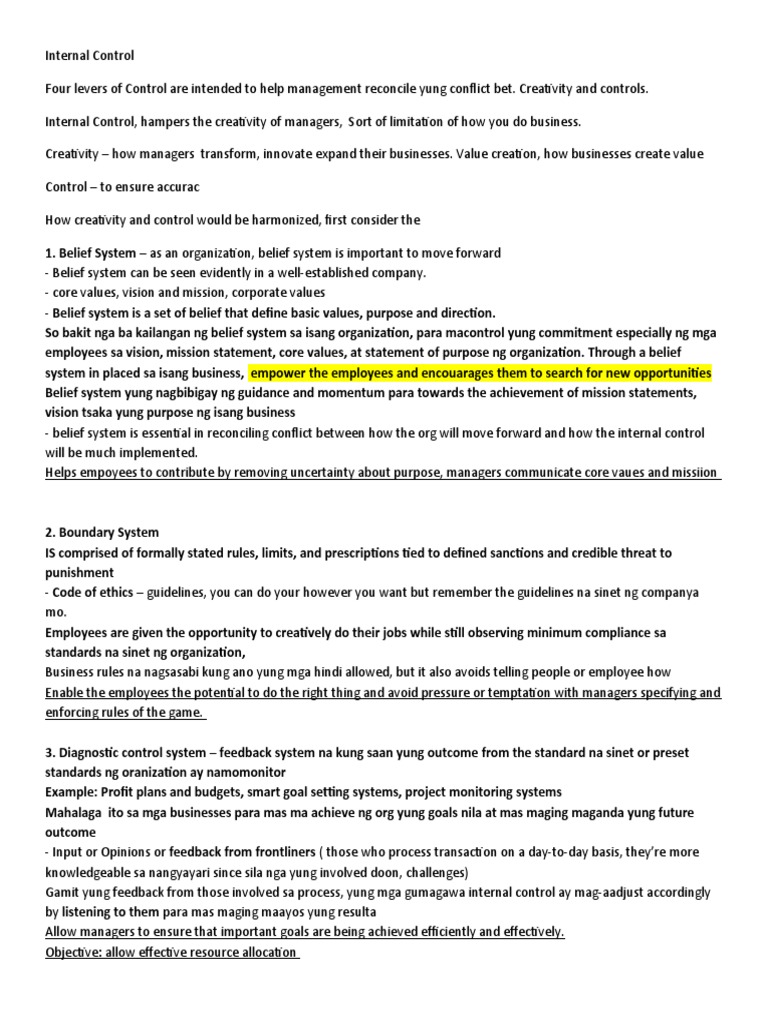 Internal Control | PDF | Audit | Internal Control