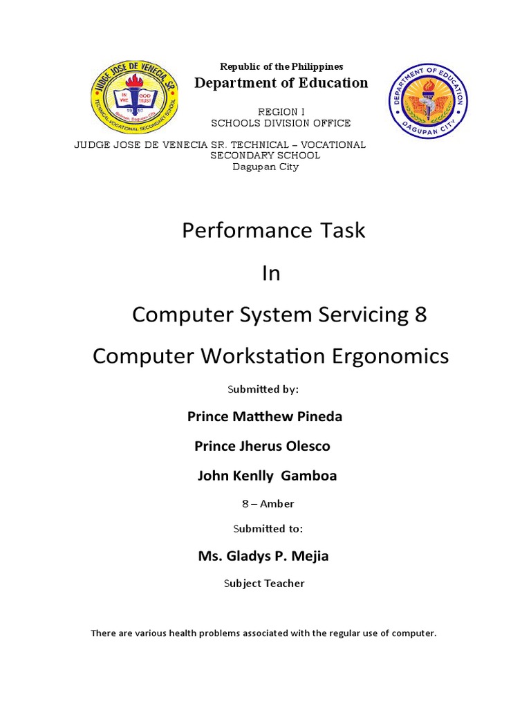 Performance Task In Css 8 Amber Pdf