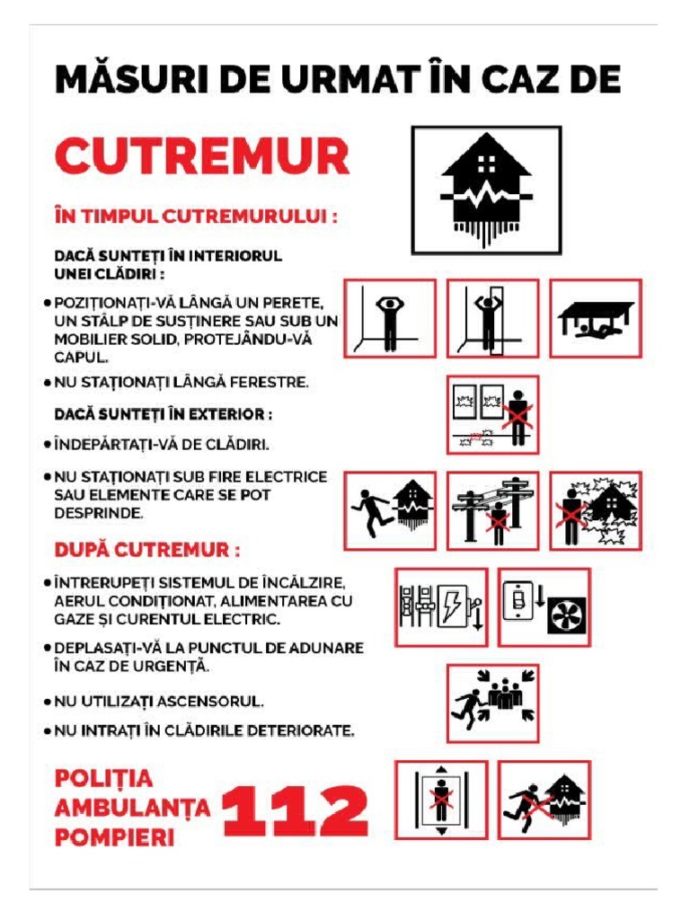 Masuri de Urmat in Caz de Cutremur | PDF
