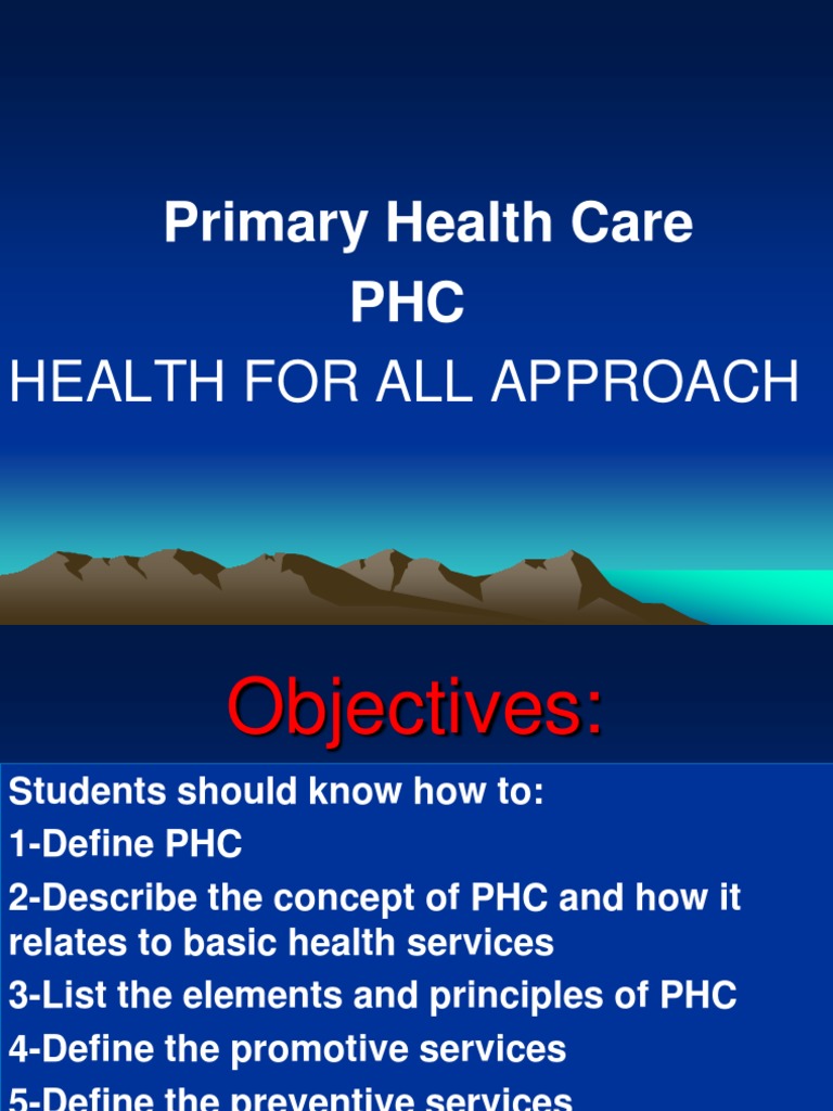 PHC Lecture 311 | PDF