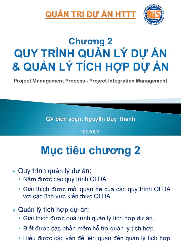 Chuong02-ITPM-C03-C04 - Project Management Process - Project Integration Management - VI | PDF