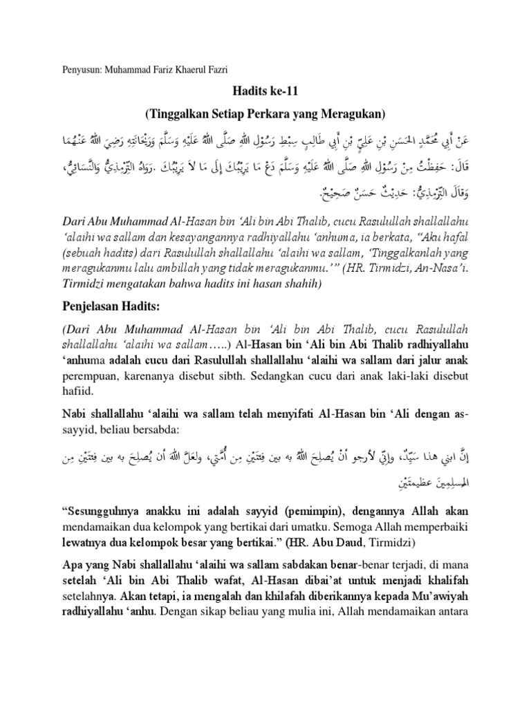Hadits Ke-11 | PDF