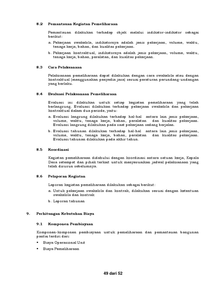Operasi Dan Pemeliharaan | PDF