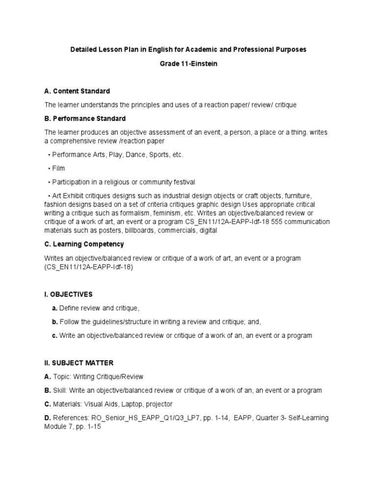 4th DLP in EAPP | PDF