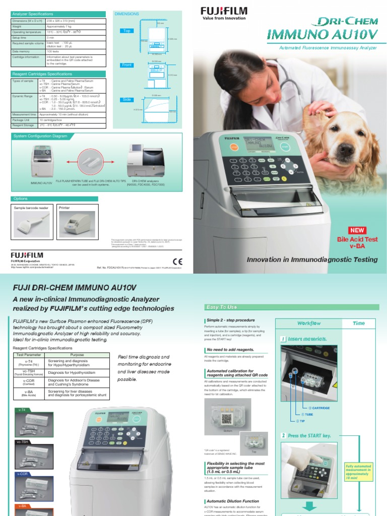 Fuji Dri-Chem Immuno Au10v | PDF | Surface Plasmon Resonance | Blood Plasma
