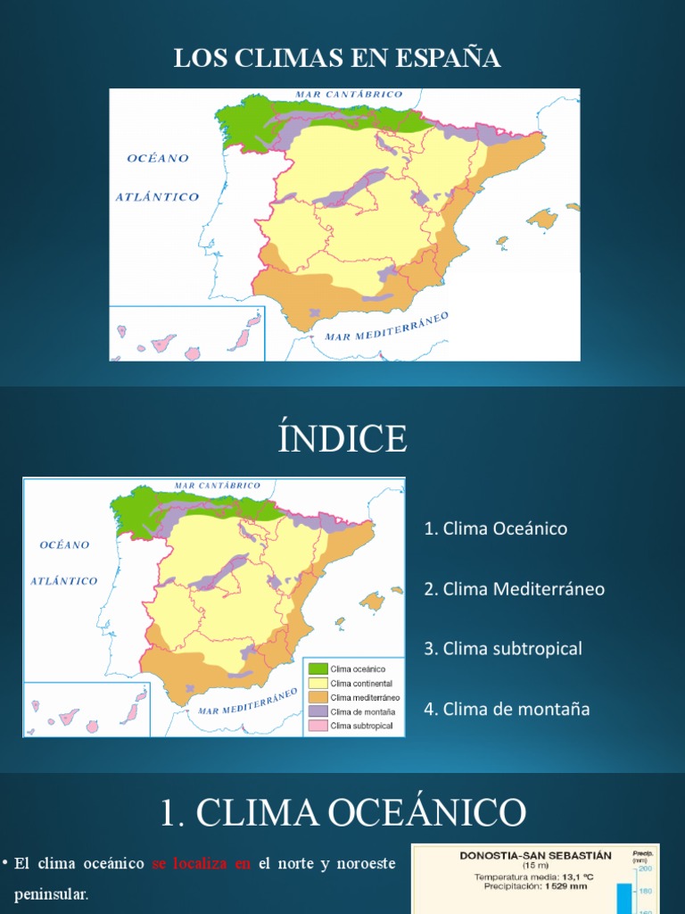 Climogramas España | PDF | Clima | Clima oceánico