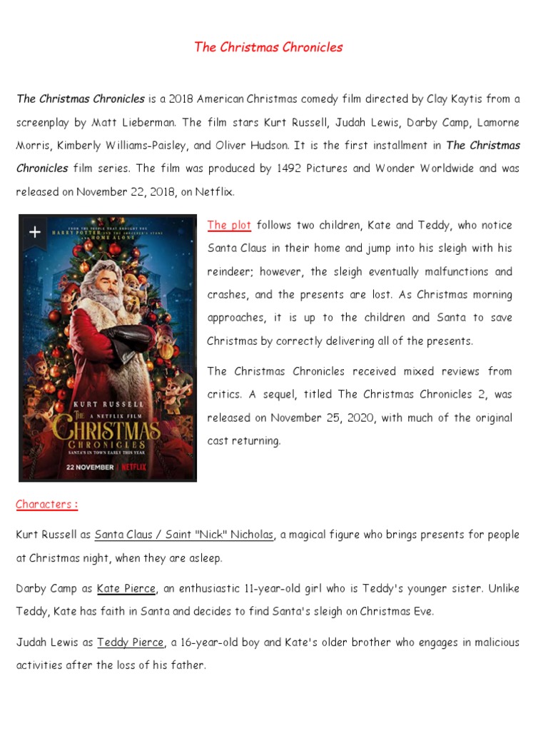 The Christmas Chronicles Overview | PDF | Mystery, Thriller & Crime Fiction