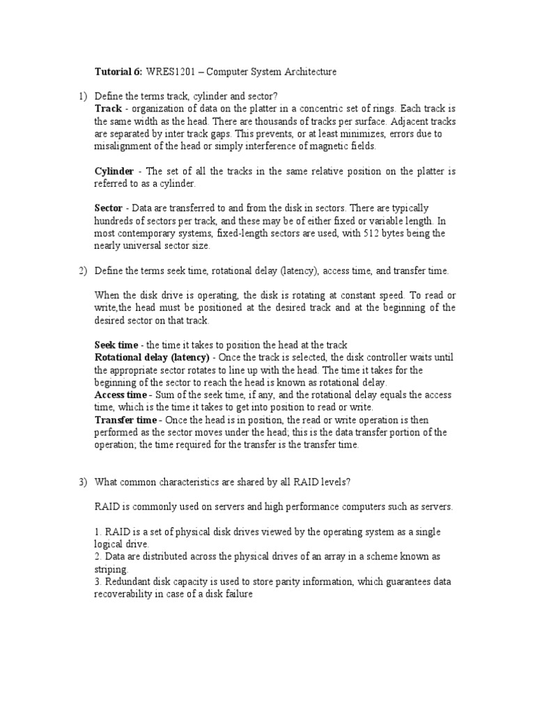 Csa T6 | PDF | Hard Disk Drive | Fault Tolerance