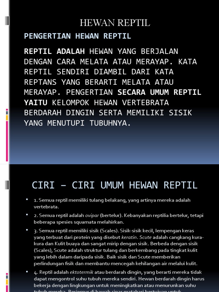Pengertian Hewan Reptil | PDF