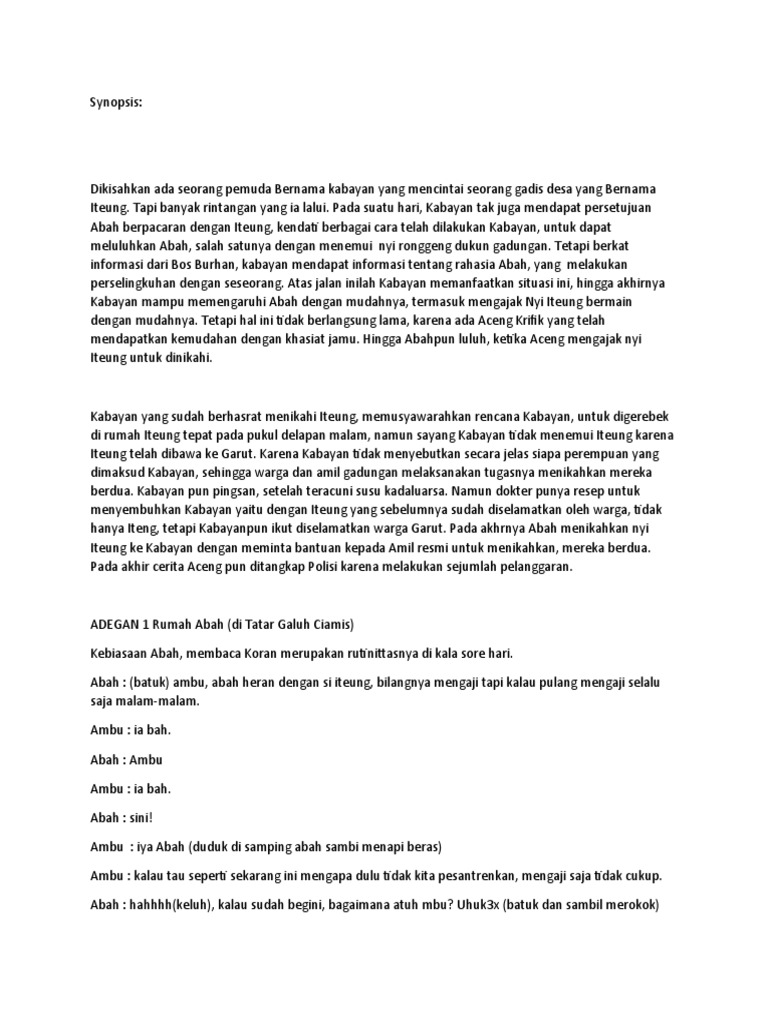 Naskah Si Kabayan-1 | PDF