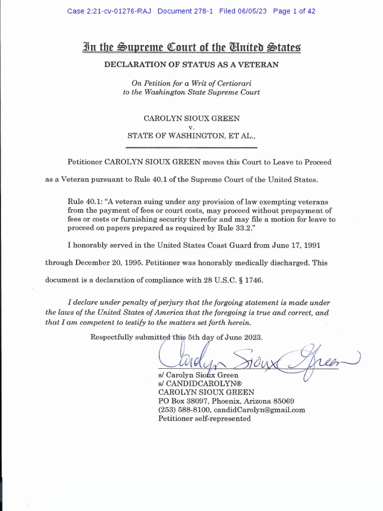 278-1 SCOTUS Writ of Certiorari 06-05-2023 | PDF 278-1 SCOTUS Writ of Certiorari 06-05-2023 | PDF