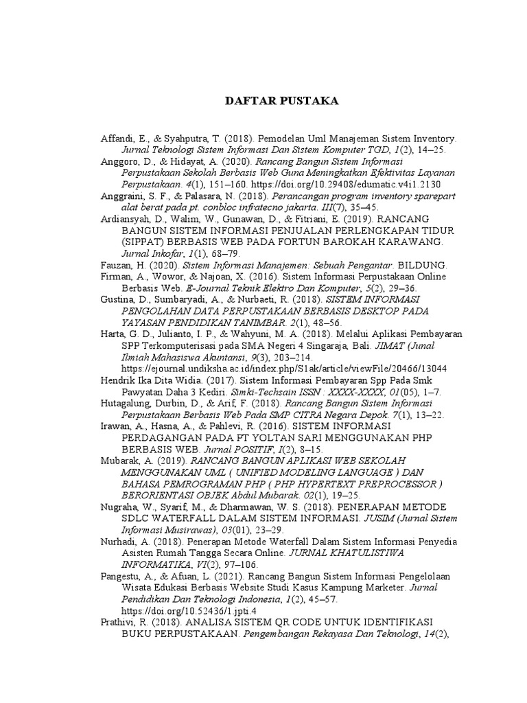 Daftar Pustaka Muhammad Ali Akbar | PDF