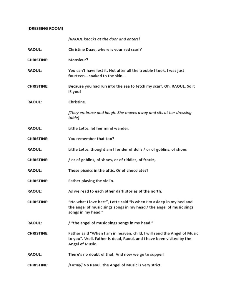 Dressing Room Scene | PDF