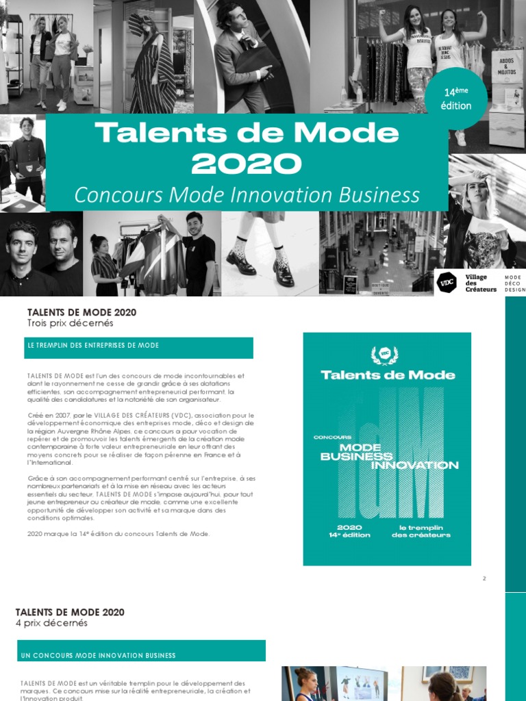 Présentation TALENTS DE MODE 2020 | PDF | Lyon | France