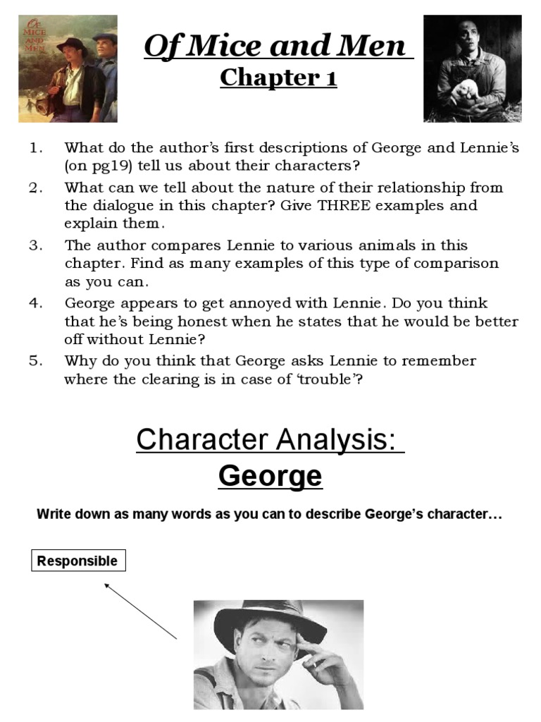 Of Mice and Men - Character Studies 2 | PDF