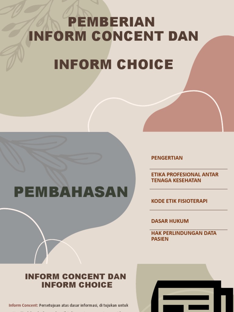 Inform Choise Dan Inform Concent | PDF