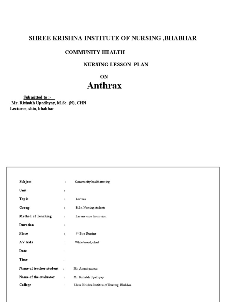 Anthrax | PDF | Anthrax | Infection