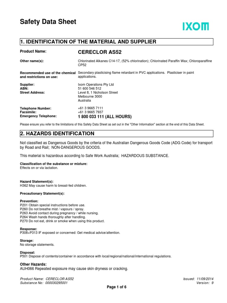 CPW MSDS | PDF | Firefighter | Dangerous Goods