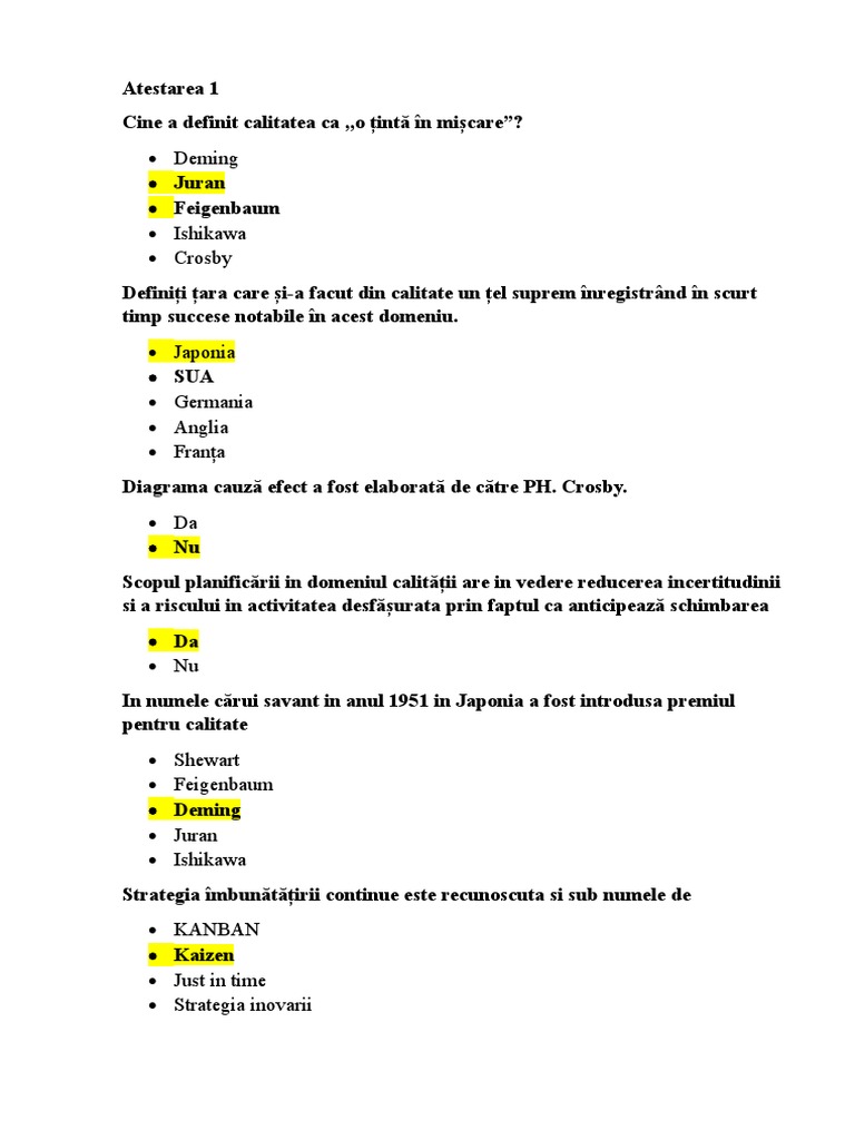 MC Examen Raspunsuri | PDF