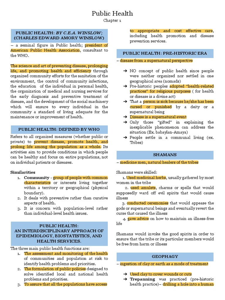CPH (Lec) - Chapter 1 | PDF