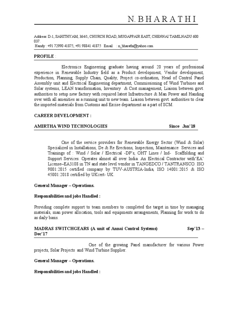 Bharathi N | PDF | Technology & Engineering