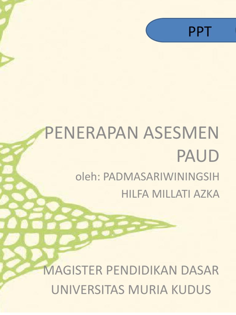 Penerapan Asesmen Paud | PDF