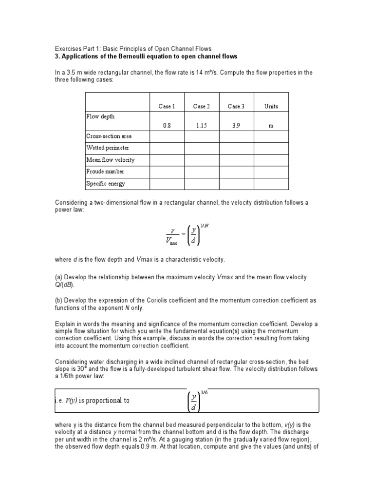 Moody Diagram For Open Channel Flow Moody Diagram