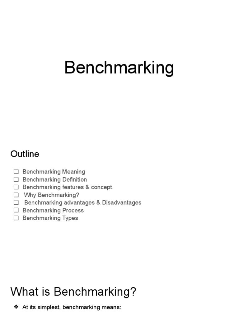 Benchmarking | PDF | Benchmarking | Strategic Management