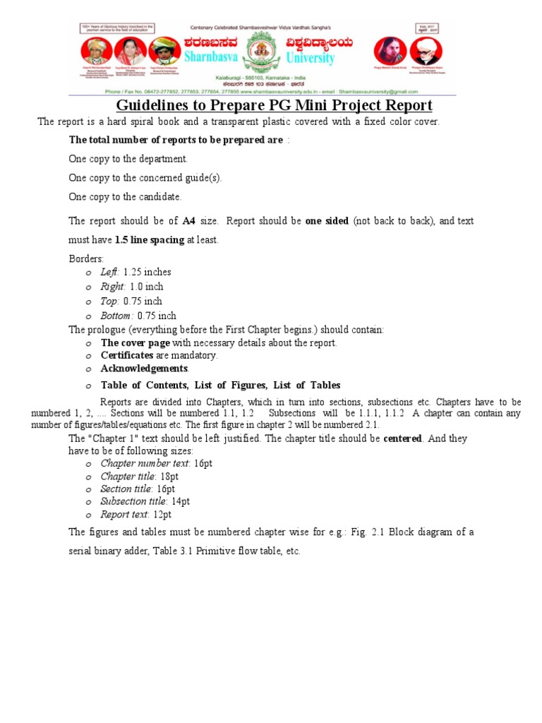 Guidelines For Project Report | PDF | Gratitude