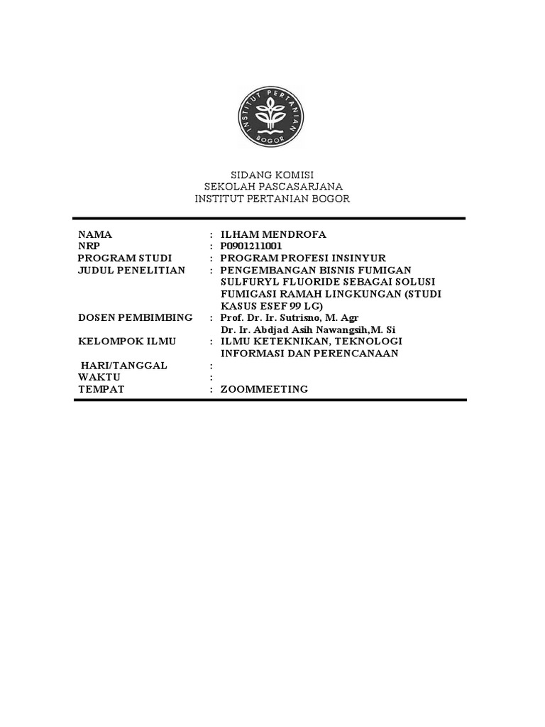 4-Seminar Uji Efikasi Fumigan Berbahan Aktif Sulfuryl Flouride Pada Komoditas Beras an Ilham ...