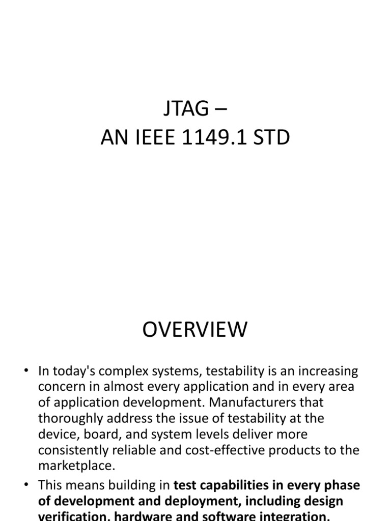 Jtag - AN IEEE 1149.1 STD | PDF