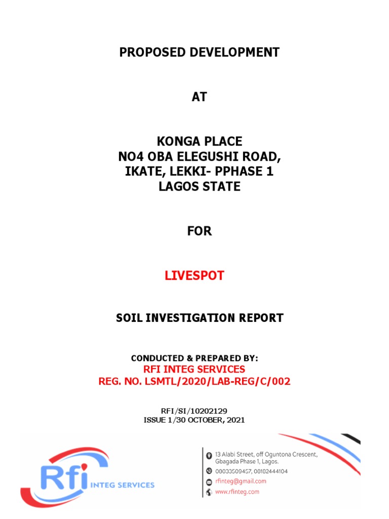 Livespot Soil Test Report | PDF | Deep Foundation | Silt