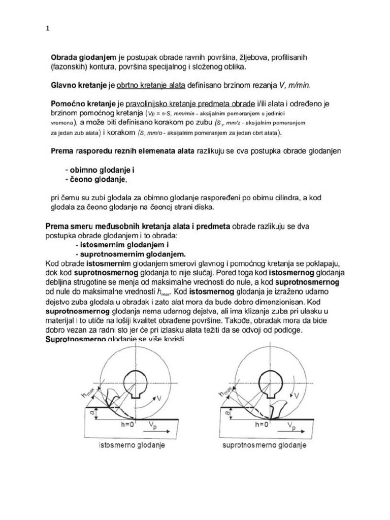 Obrada Glodanjem | PDF