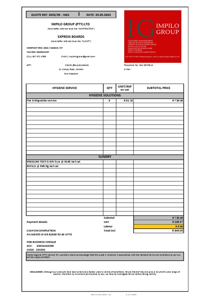 Mervin - Deep Clean Invoice | PDF
