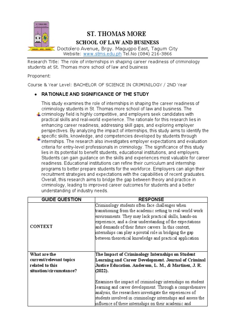 Concept Paper Research 1 | PDF | Mentorship | Internship