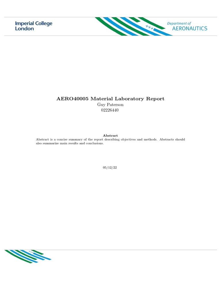 Materials Lab Report | PDF | Deformation (Engineering) | Ultimate ...