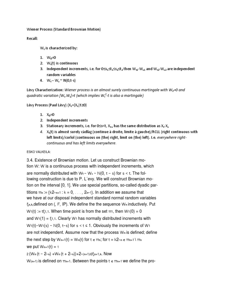 Wiener Process | PDF