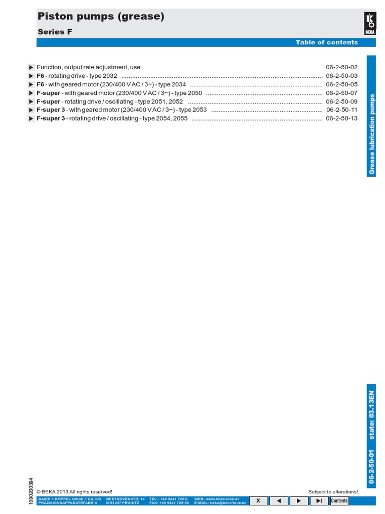 Grease Piston Pumps Overview and Specs | PDF | Pump | Electric Motor