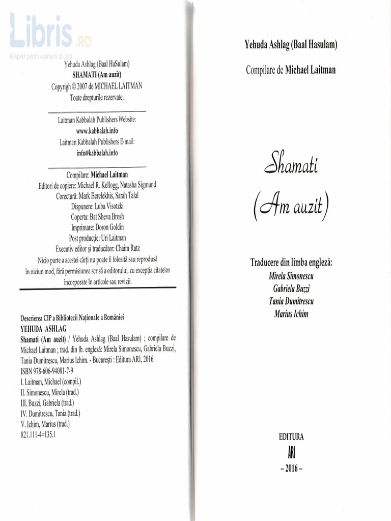 Shamati. Am auzit - Yehuda Ashlag | PDF