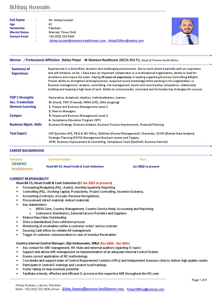 Resume OTC PAK | PDF | Project Management | Sarbanes–Oxley Act