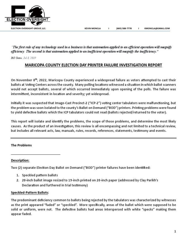 Maricopa County-Printer Deficiencies-Report 06-08-2023 | PDF Maricopa County-Printer Deficiencies-Report 06-08-2023 | PDF