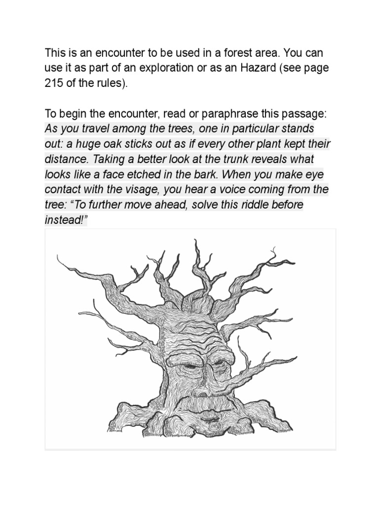 Talisman Adventures - Adventure - The Enigmatic Tree | PDF | Trees