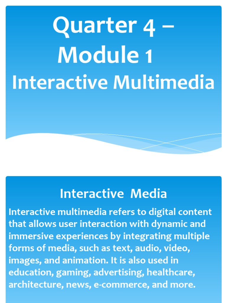 Quarter 4 Week 1 | PDF | Multimedia | Interactivity