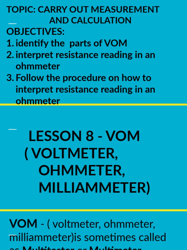 Lesson 8 VOM | PDF