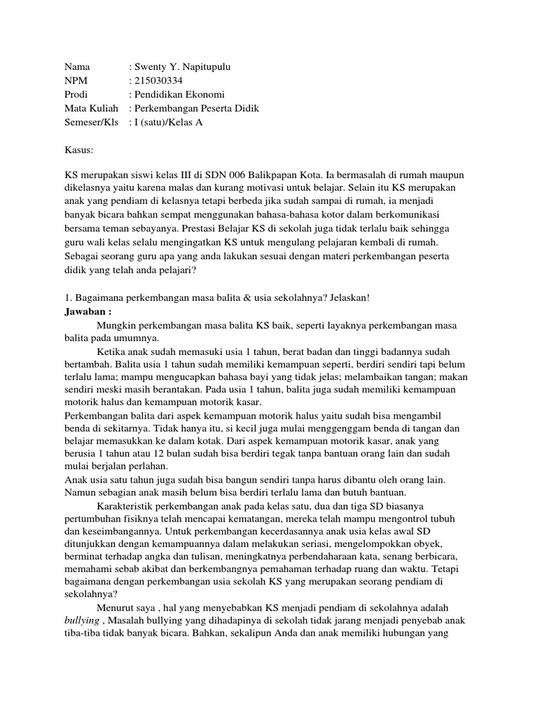 (Swenty Y. Napitupulu) - Uas PPD | PDF