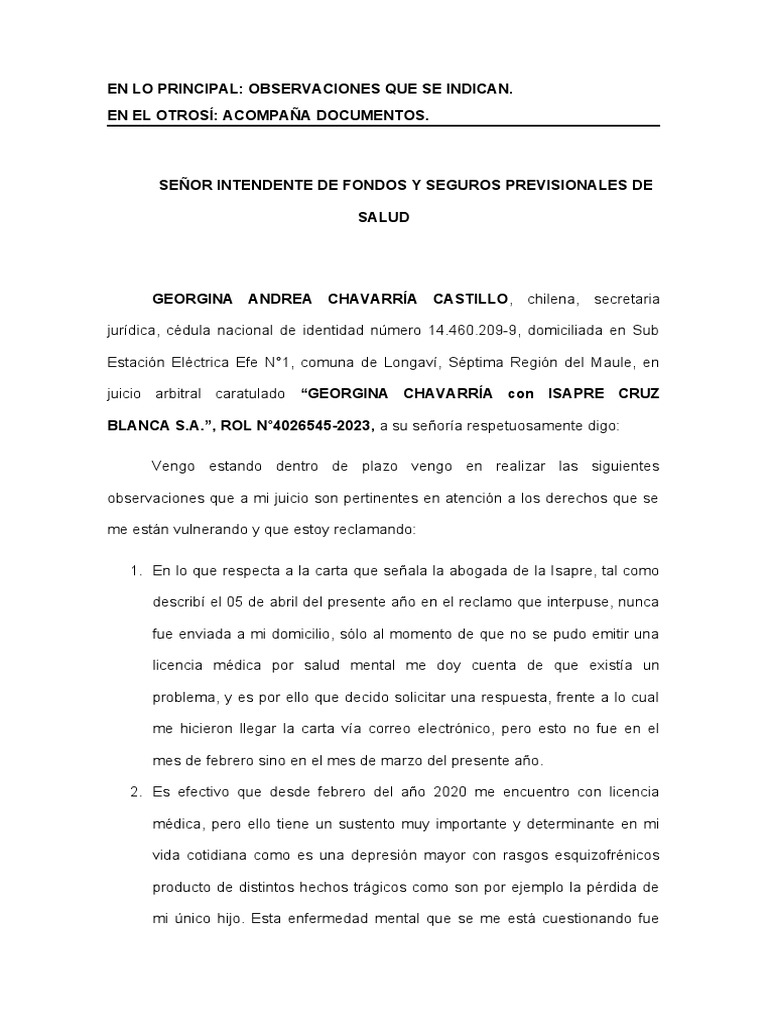 Observaciones Chavarría | PDF