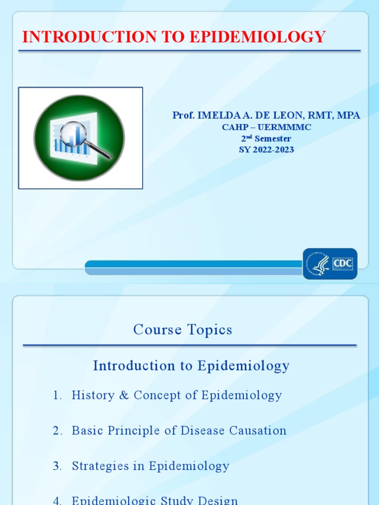 Introduction To Epidemiology | PDF