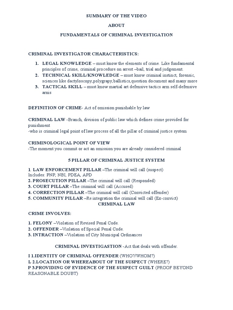 Fundamentals of Criminal Investigation | PDF Fundamentals of Criminal Investigation | PDF